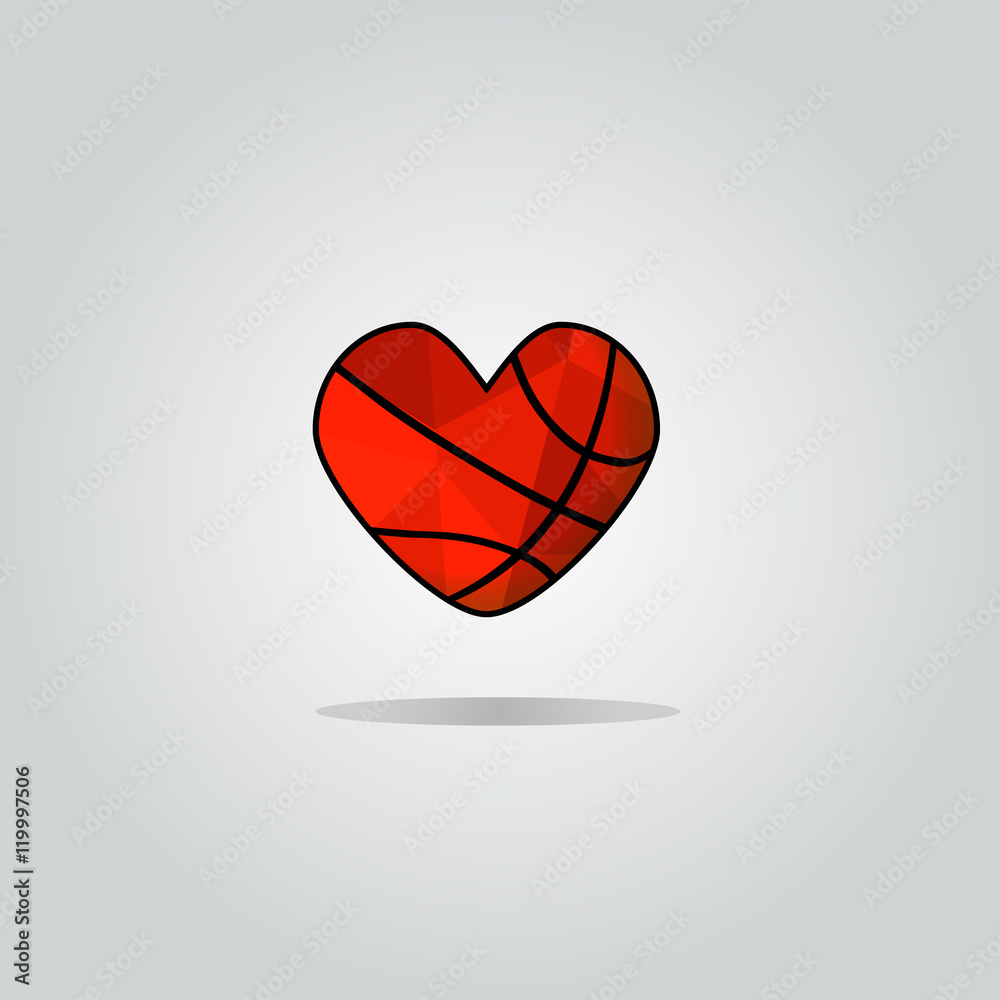 Basketball Heart Logo