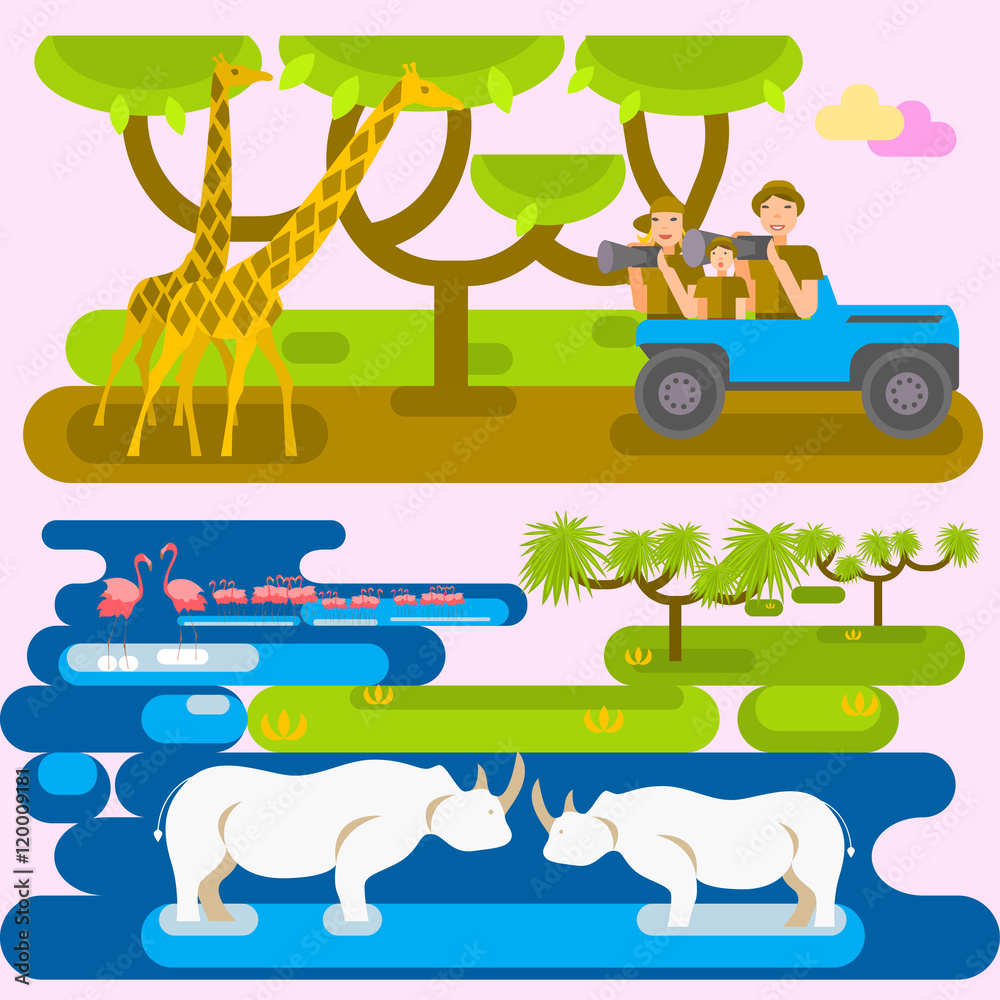 African safari concept Stock Vector | Adobe Stock