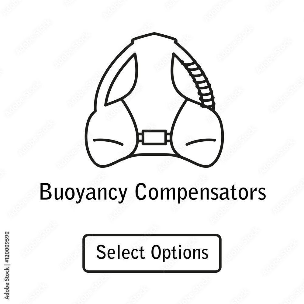 Icon buoyancy compensator scuba diving equipment Stock Vector | Adobe Stock