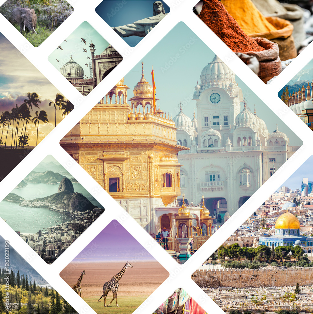 Beautiful vacation collage made from mahy photos. Stock Photo | Adobe Stock