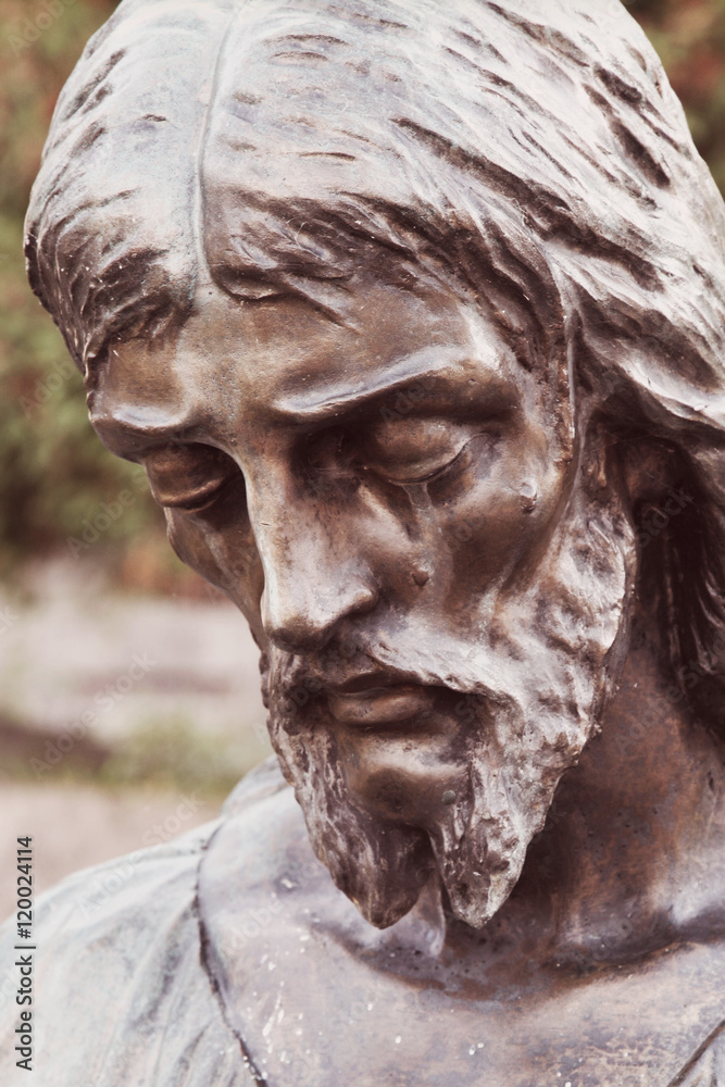 Statue of Jesus Christ in sorrow (Christianity, faith, pain) Stock ...