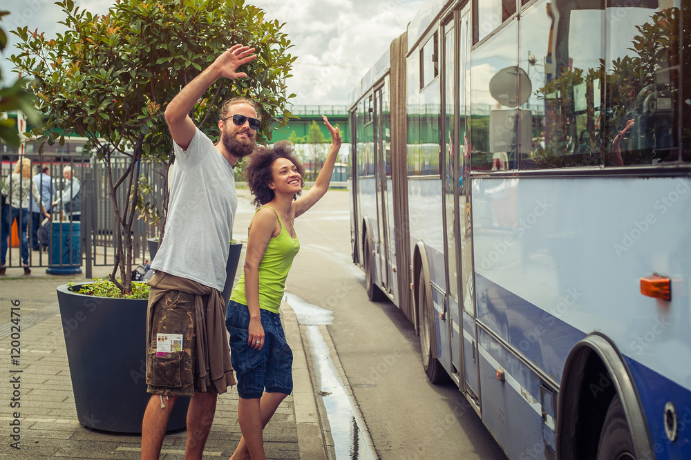 Waving Goodbye To Friends