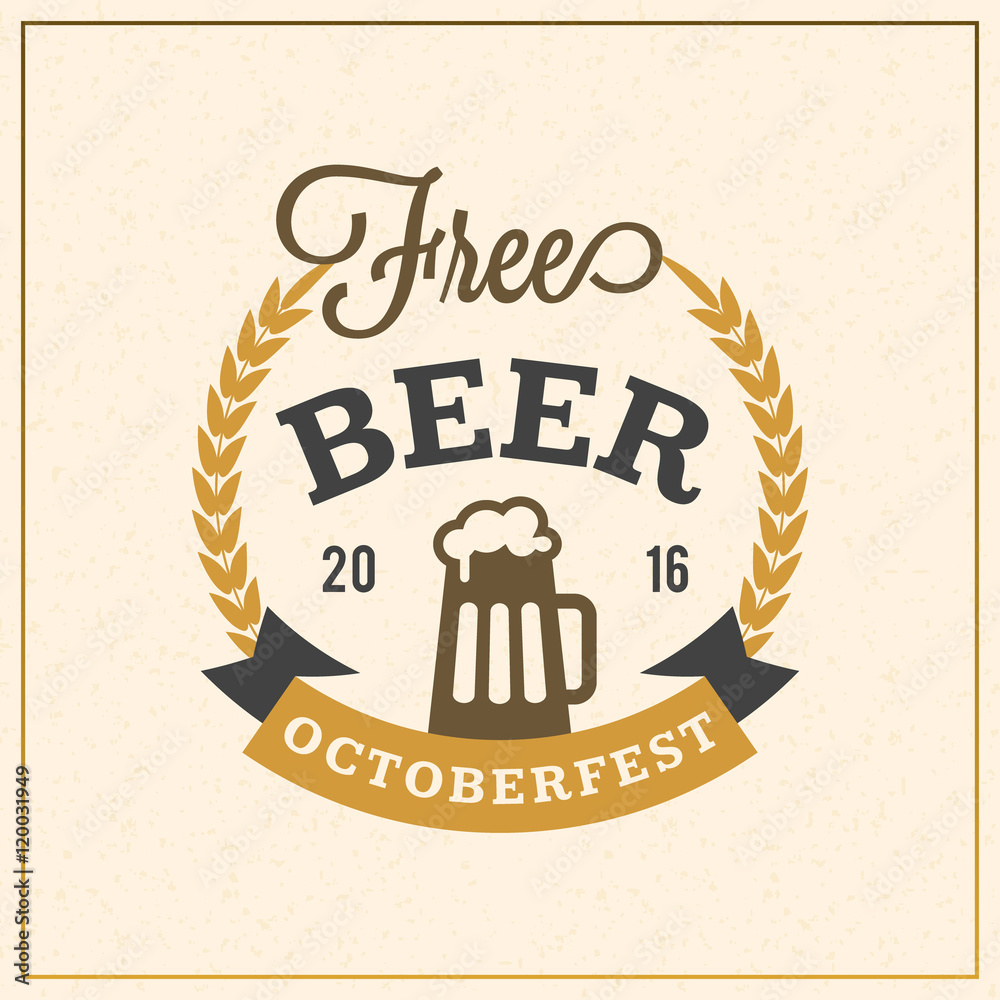 Beer festival Octoberfest celebration. Retro style badge, label, emblem ...