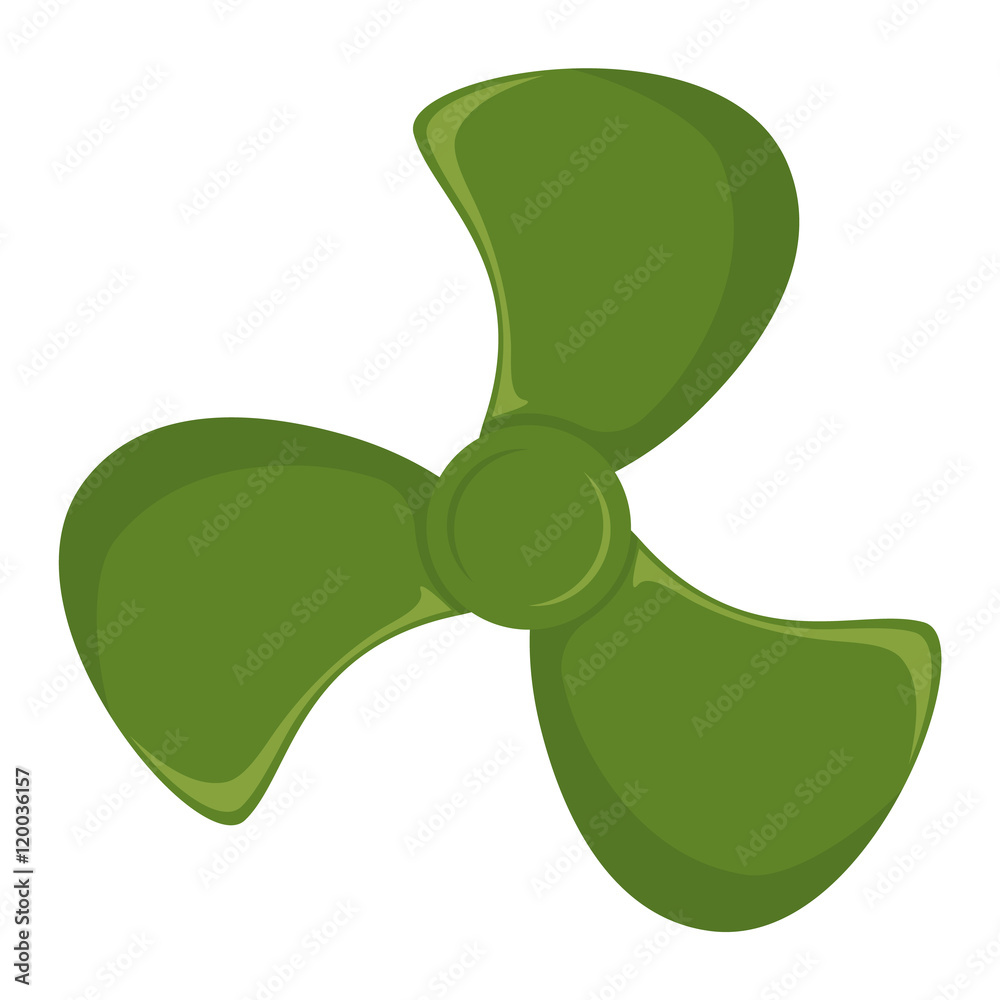 Turbine ship boat icon propeller fan rotation technology equipment. Fan ...