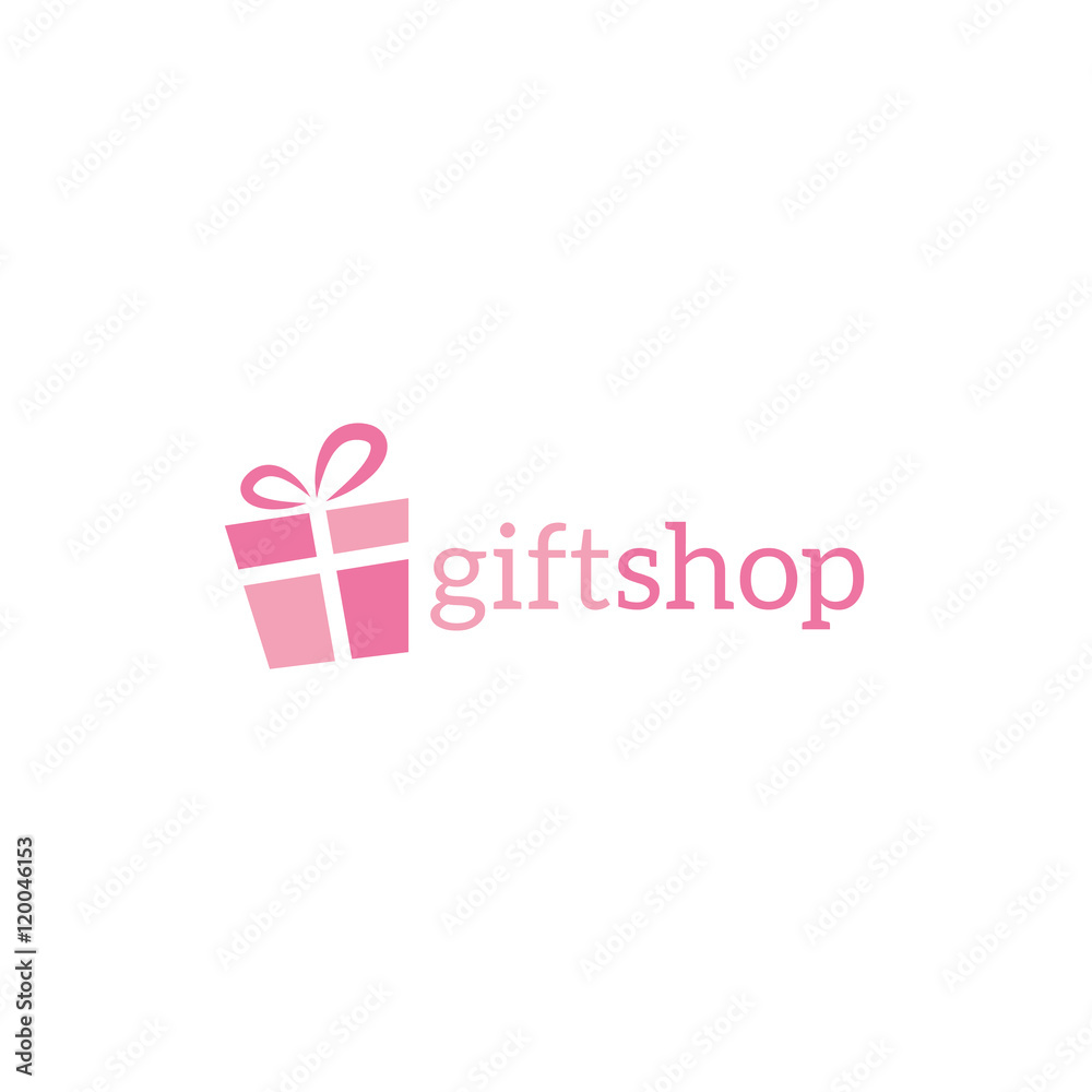 gift shop logo design vector Stock Vector | Adobe Stock
