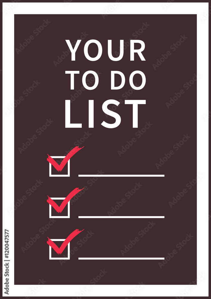 To Do List template vector illustration. Business management checklist ...