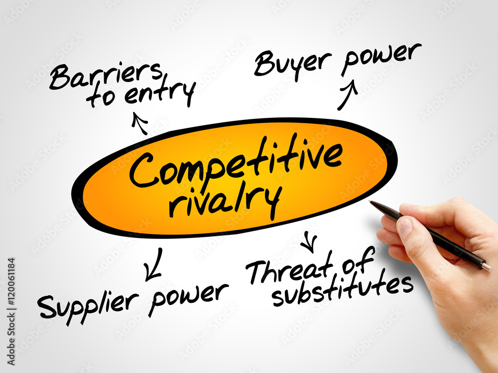 Competitive rivalry porter five forces business concept Stock Photo ...