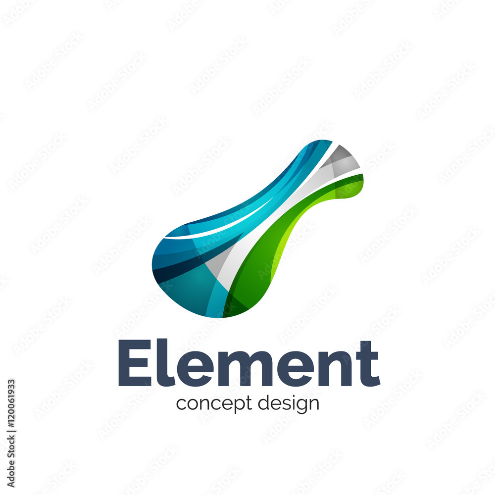 Vector flowing abstract shape, logo template Stock Vector | Adobe Stock