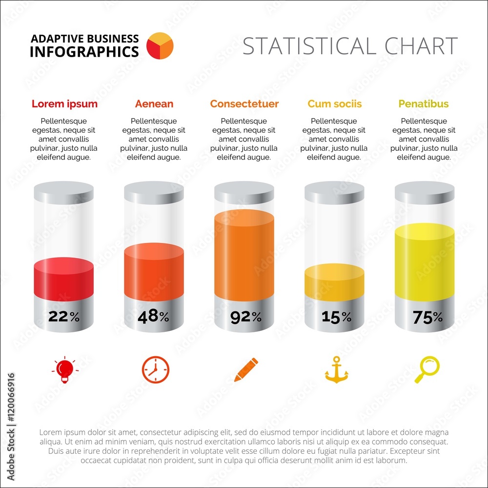 Cylinder Chart Template Stock Vector | Adobe Stock