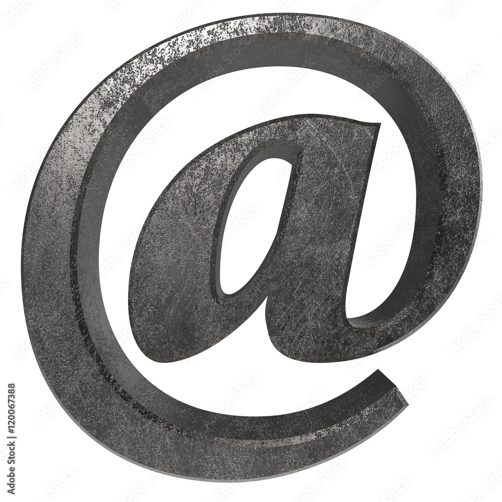 "at" symbol. 3D illustration. 3D CG. Stock Illustration | Adobe Stock