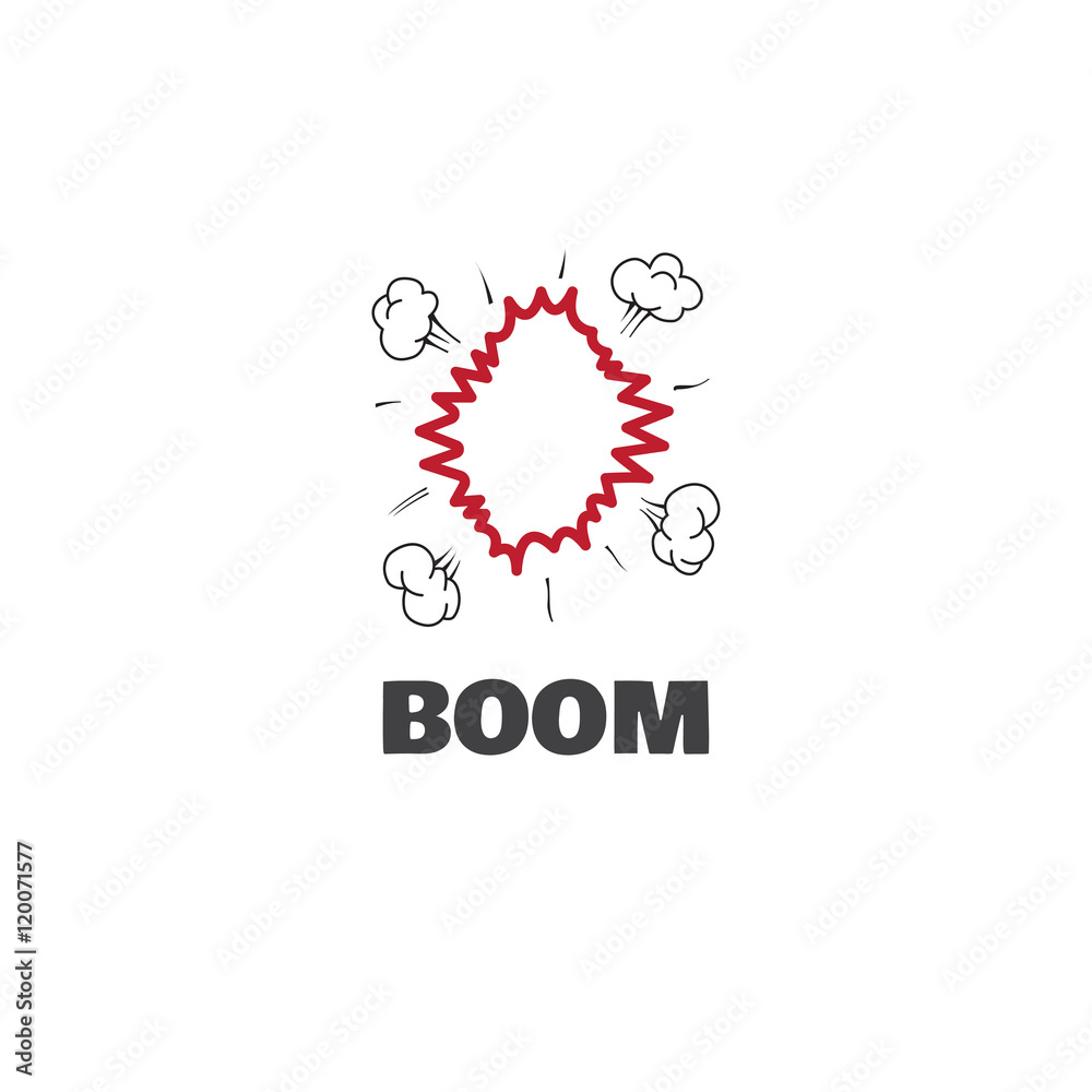 boom logo graphic design concept Stock-Vektorgrafik | Adobe Stock