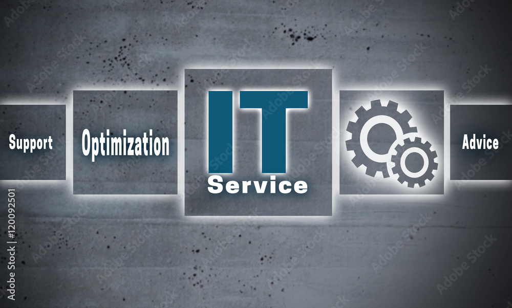 it service touchscreen concept background Stock Photo | Adobe Stock