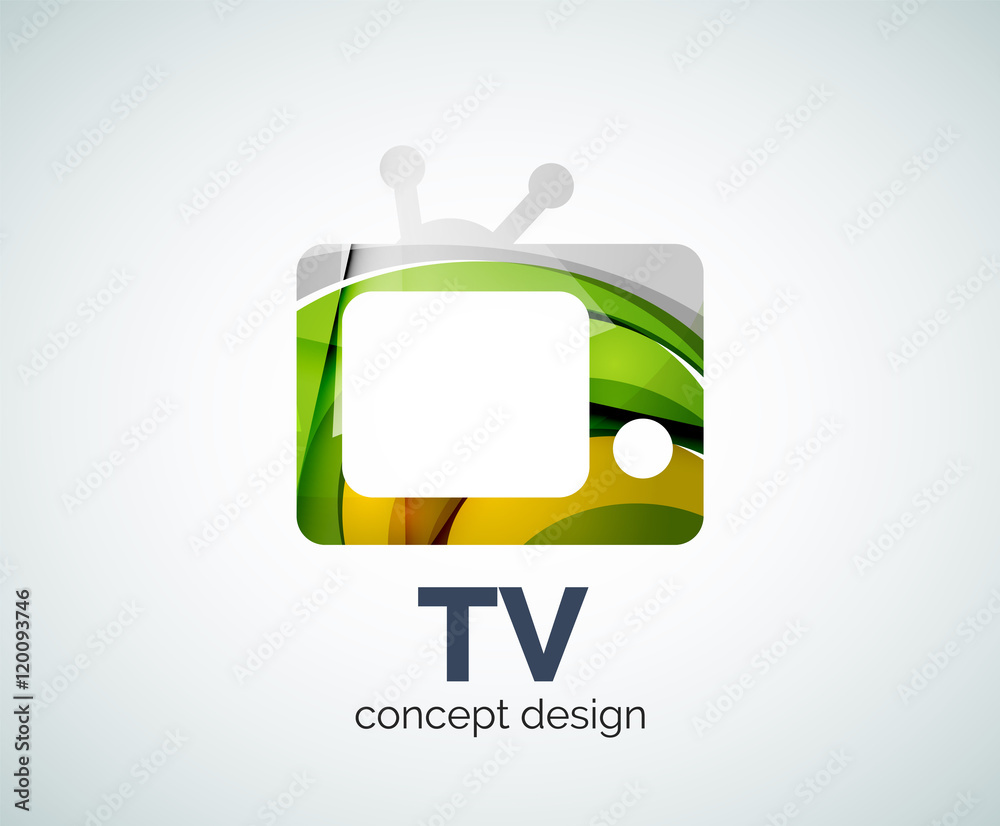 TV logo template Stock Vector | Adobe Stock