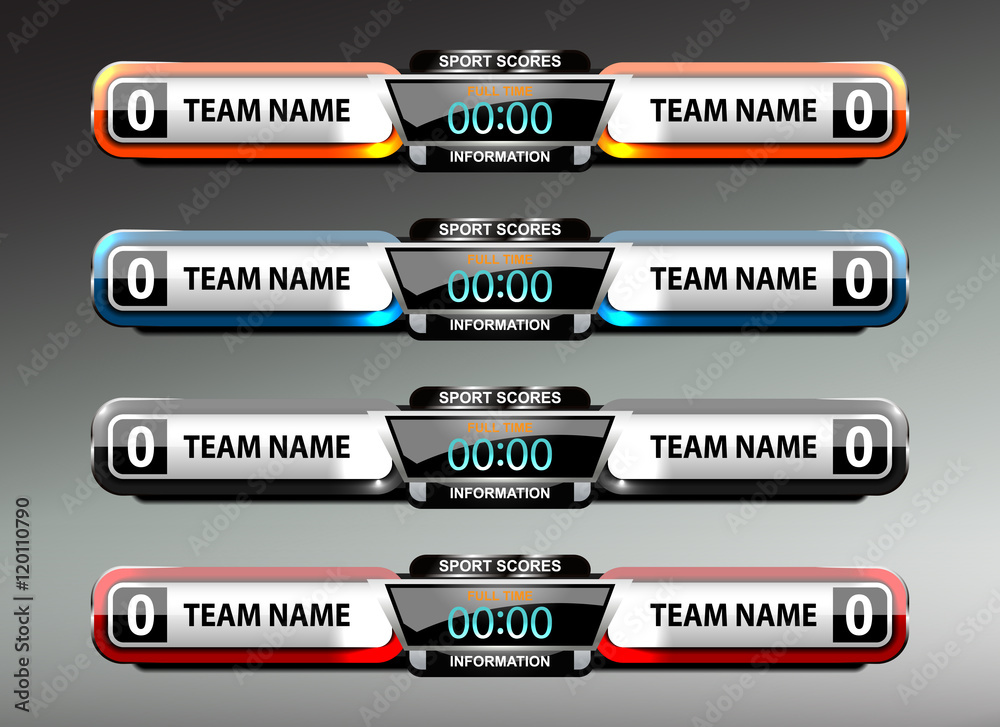 scoreboard design elements for sport, vector illustration Stock Vector ...