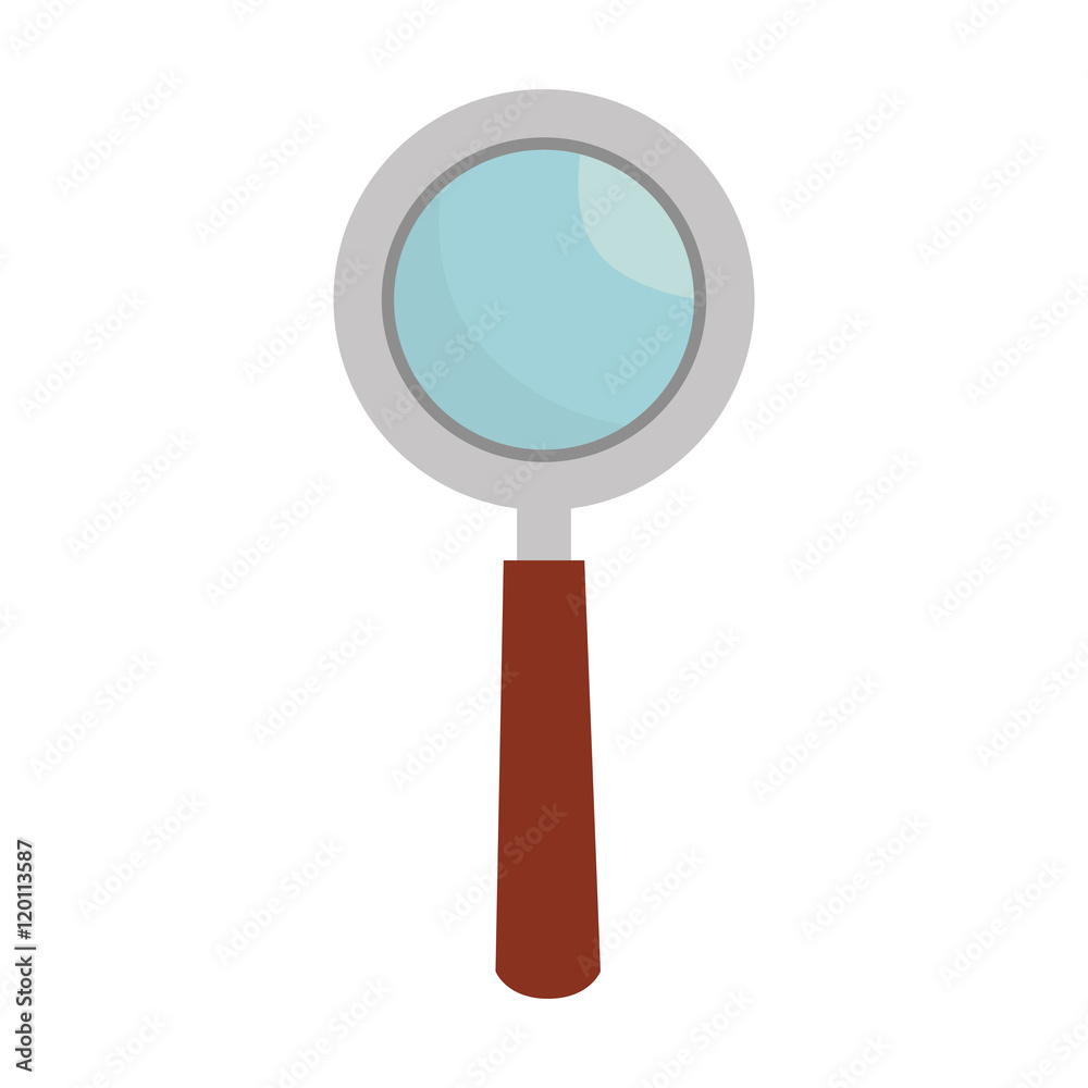 lupe research instrument. magnifying glass exploration tool. vector ...