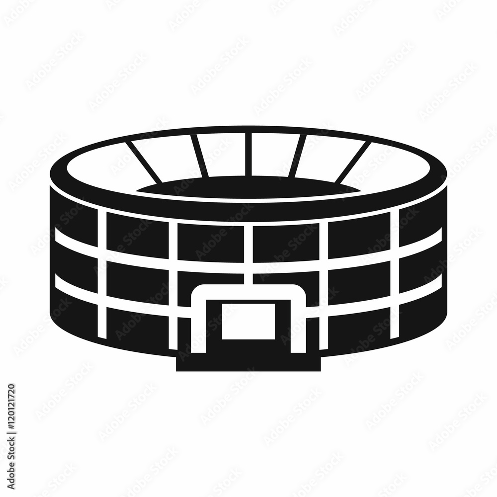 Stadium icon in simple style on a white background vector illustration ...