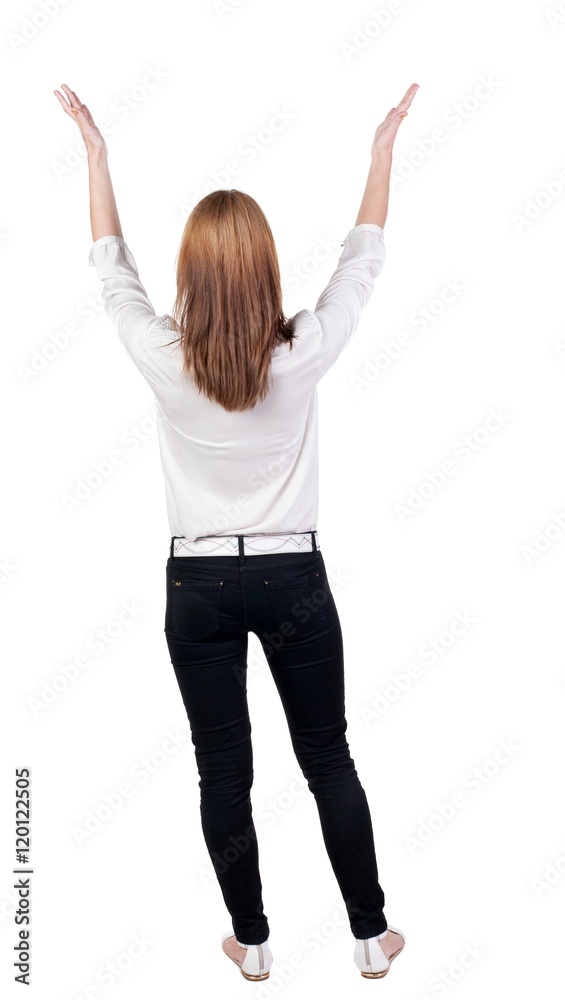 Woman Standing Up Back