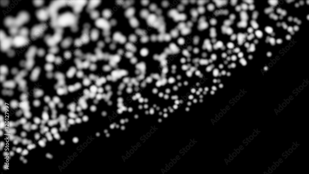 Abstract explosion of white particles on a black. You can change the ...