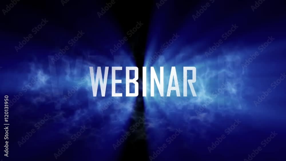 Vidéo Stock Webinar title, intro. 10 seconds loopable intro with cloud ...