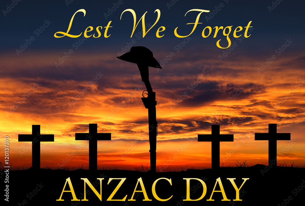 ANZAC illustration. World War 1 Australian and New Zealand soldiers ...