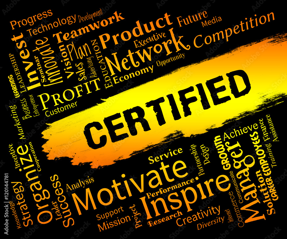 Certified Words Represents Warranted Authenticate And Verified Stock ...