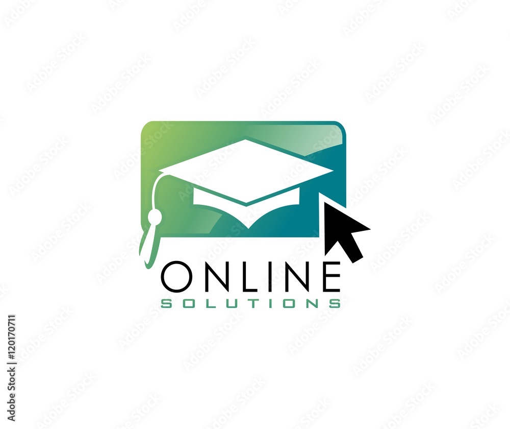 Online education logo Stock Vector | Adobe Stock