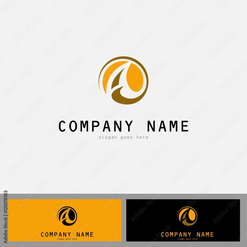 Abstract orange circle design element Stock Vector | Adobe Stock
