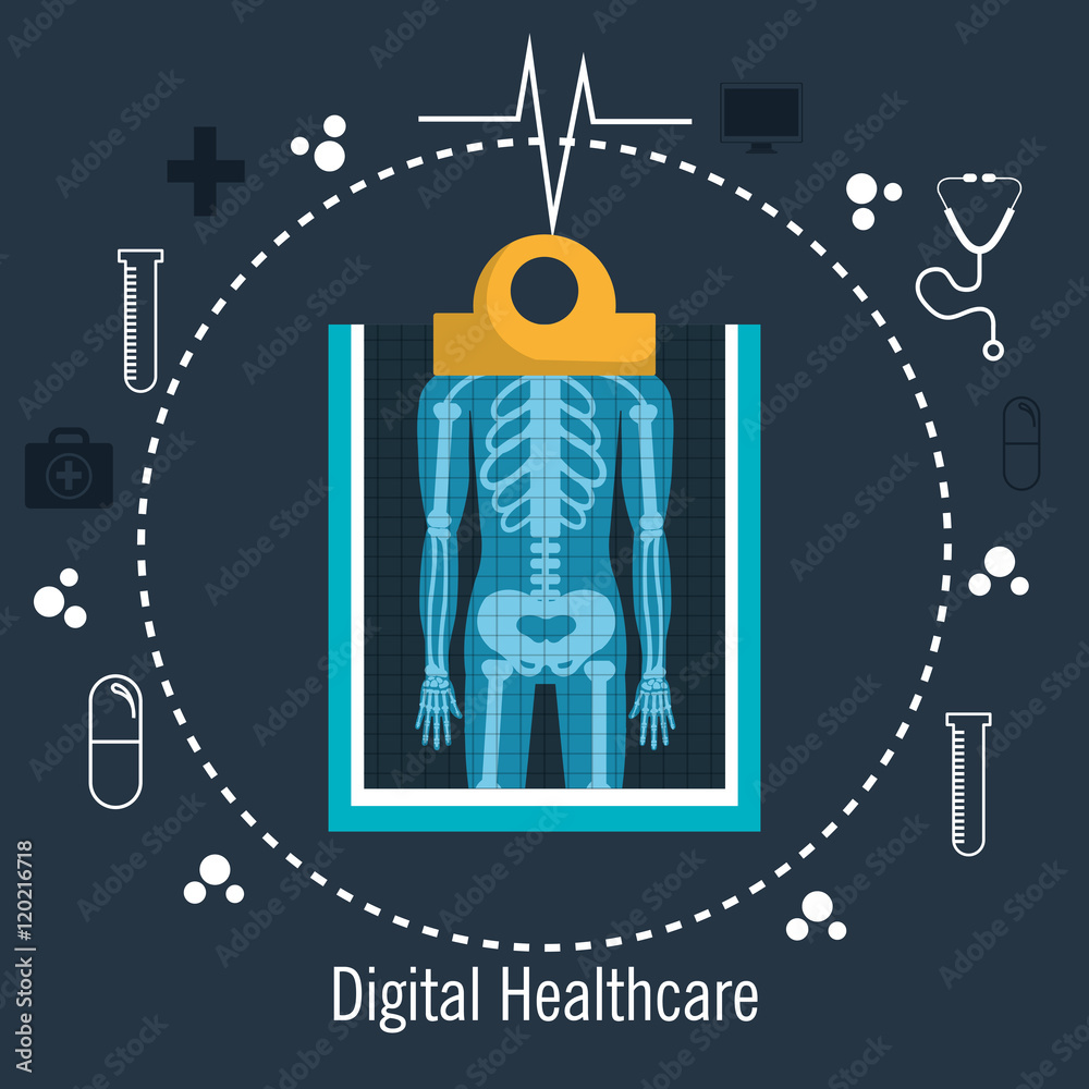 x ray digital medical healthcare isolated vector illustration eps 10 ...