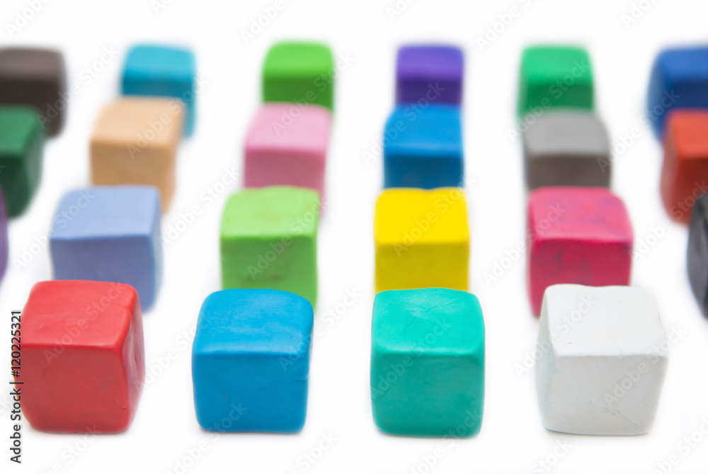 colorful clay for kid on white background Stock Photo | Adobe Stock