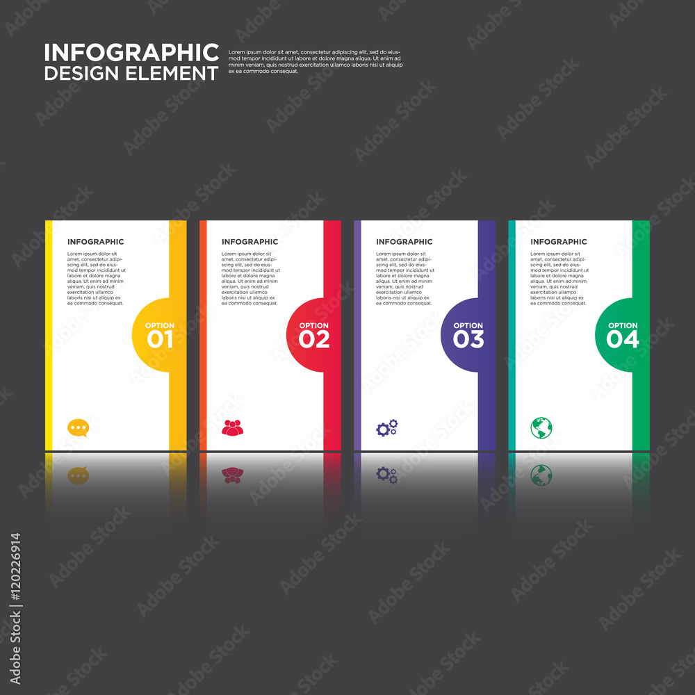 Infographic business report layout design element vector illustration ...
