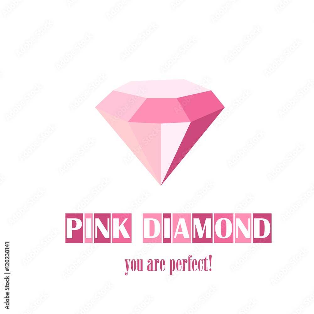 Perfect pink diamond Stock vector abstract pink of a jewelry company ...