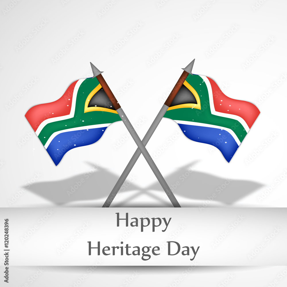 Illustration of South Africa Flag for Heritage Day Stock Vector | Adobe ...