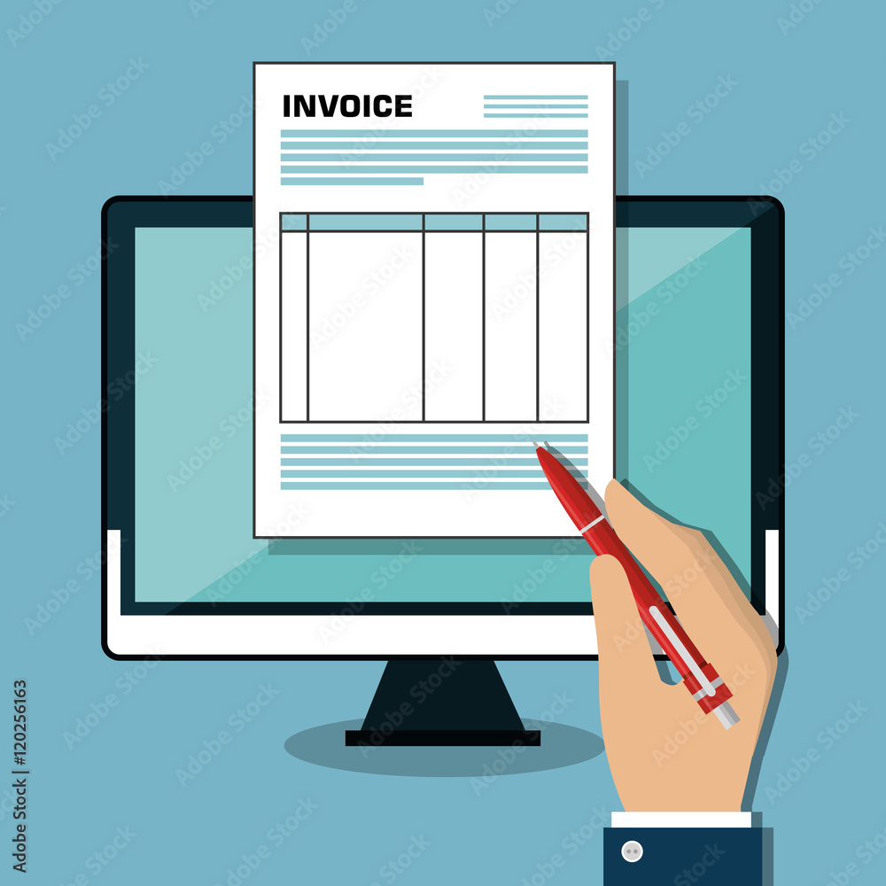 icon invoice form design vector illustration eps 10 Stock Vector ...