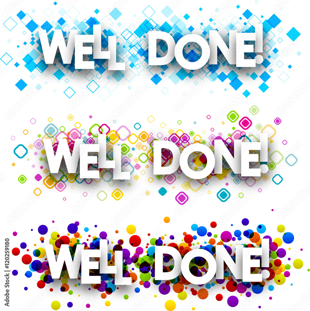 Well done colour banners. Stock Vector | Adobe Stock
