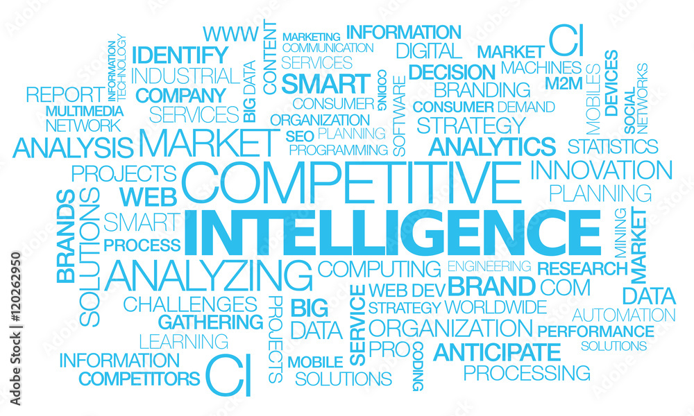 Competitive intelligence words tag cloud strategic decisions business ...