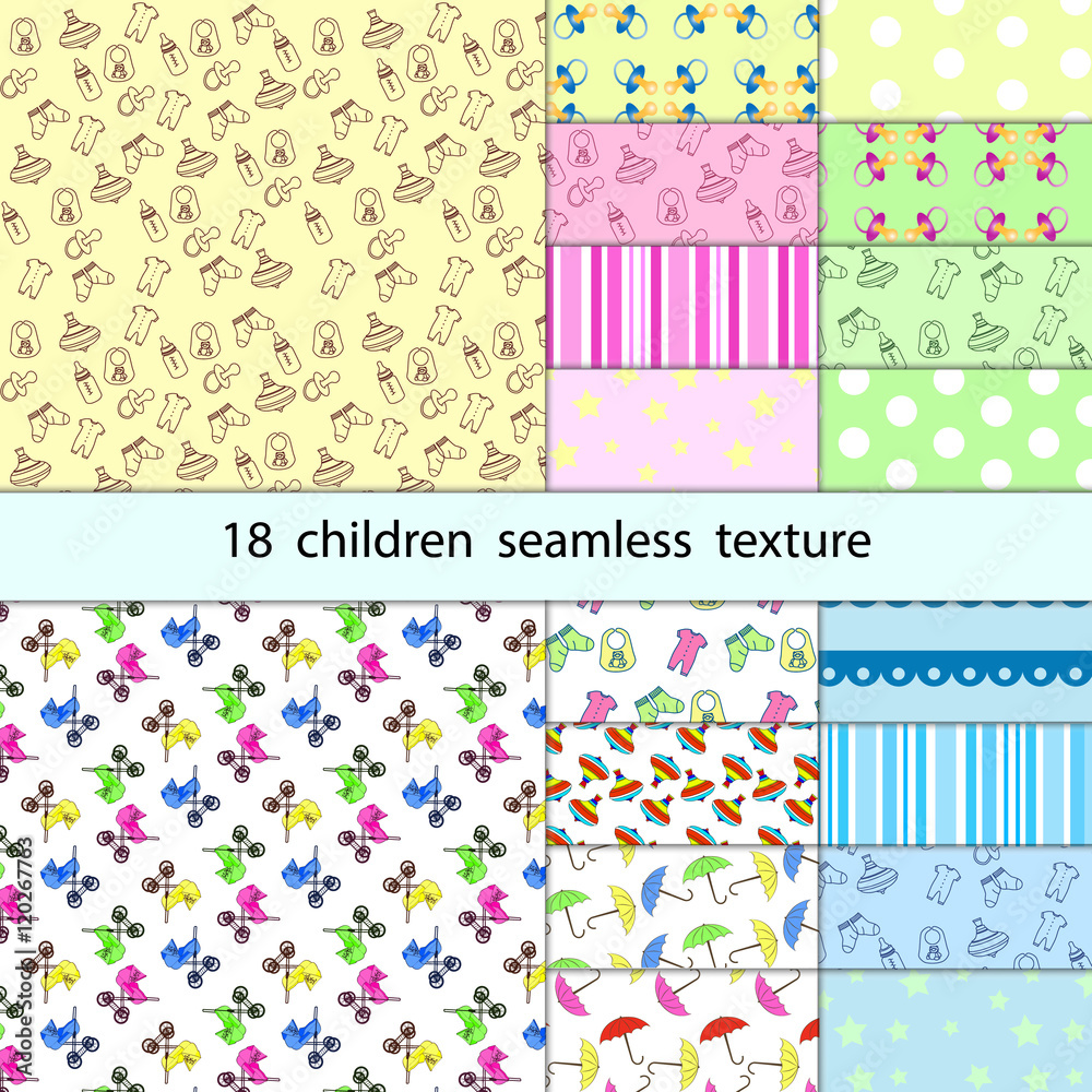 set of baby backgrounds textures Stock-Vektorgrafik | Adobe Stock
