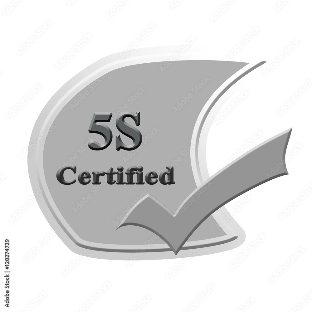 5S certified icon or symbol image concept design for business and use ...