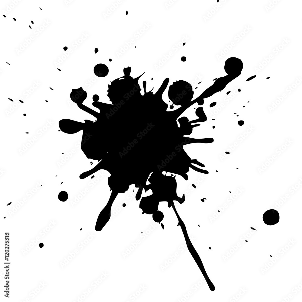 Vector splatter black color background. illustration vector desi Stock ...