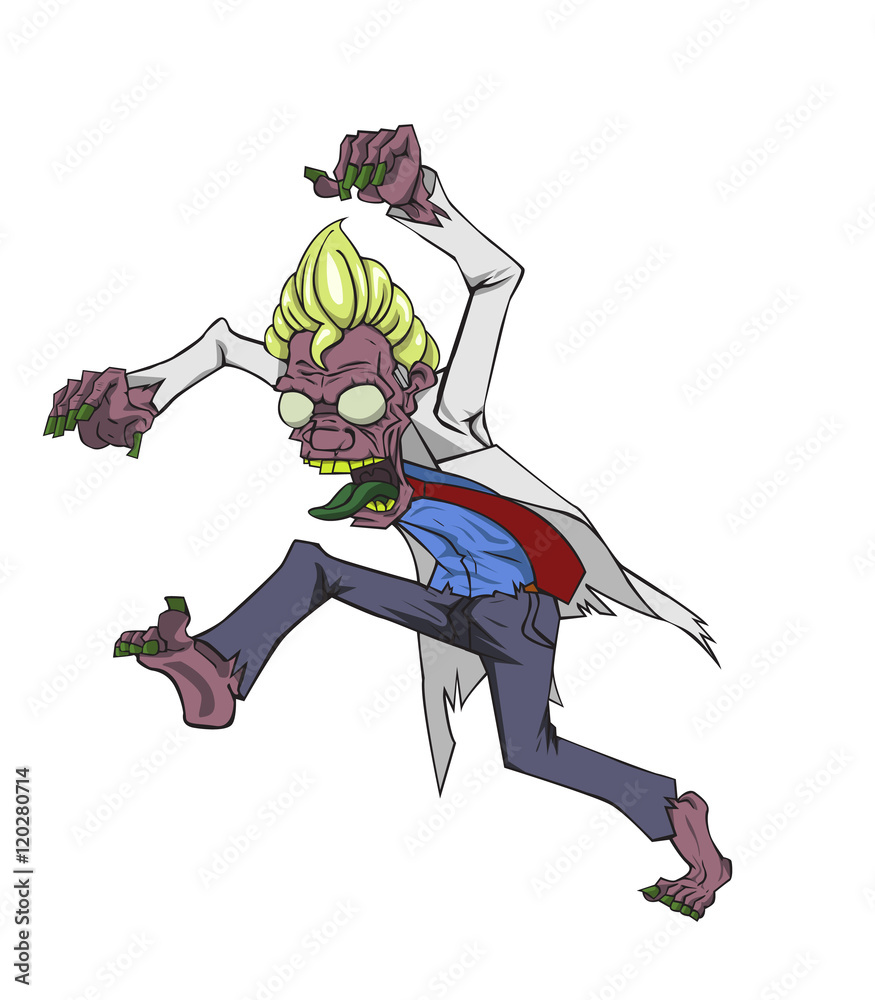 Doctor zombie vector. Monster in Halloween night Stock Vector | Adobe Stock