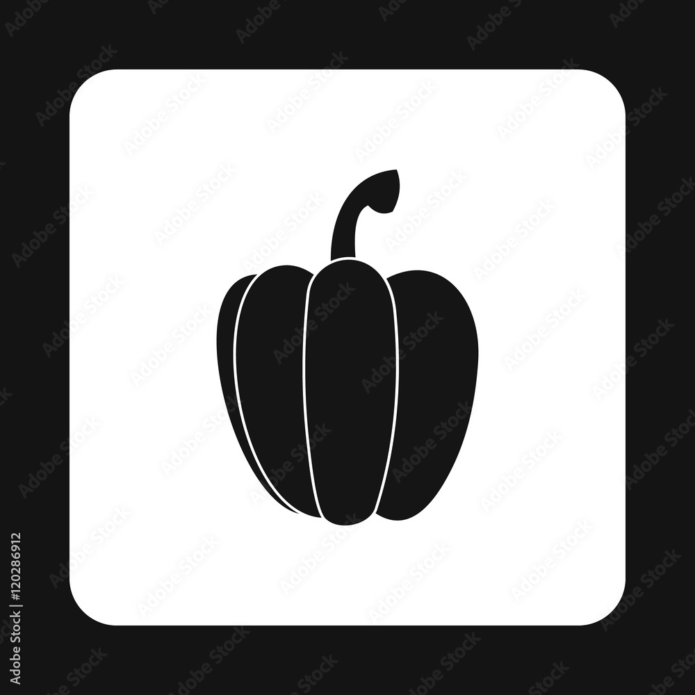 Bell pepper icon in simple style isolated on white background ...