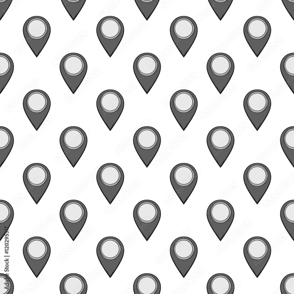 GPS sign seamless pattern on white background. Navigation design vector ...