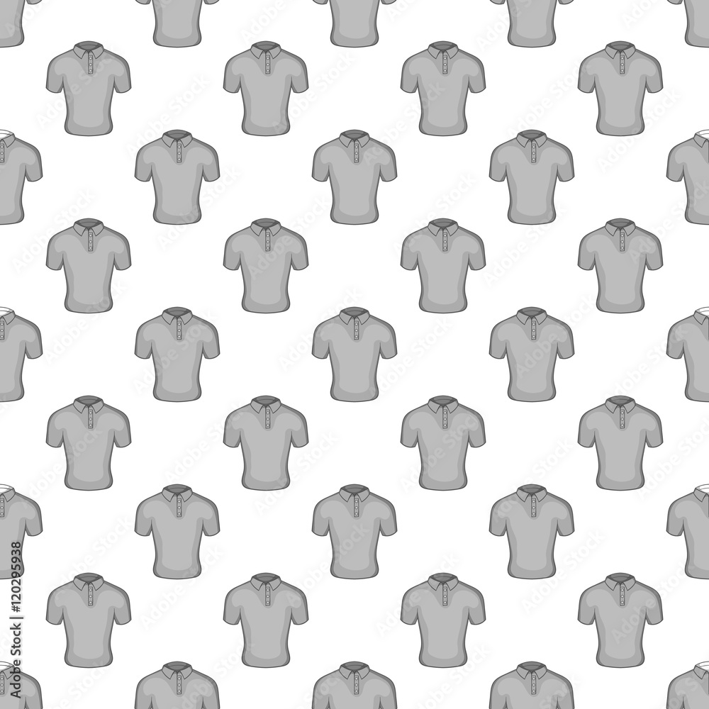 T-shirt seamless pattern on white background. Clothing design vector ...