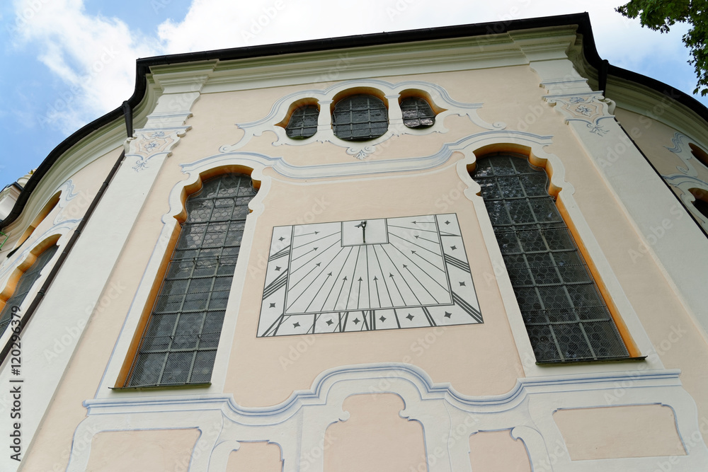 Detail from the exterior of Wieskirche - the famous pilgrimage Church ...