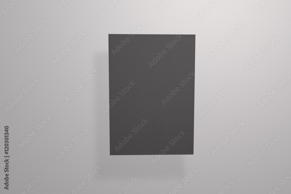 Mock up poster on white background. Poster standart format A5 / A4 / A3 ...