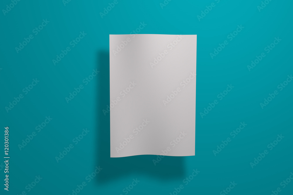 Mock up poster on colored background. Poster standart format A5 / A4 ...