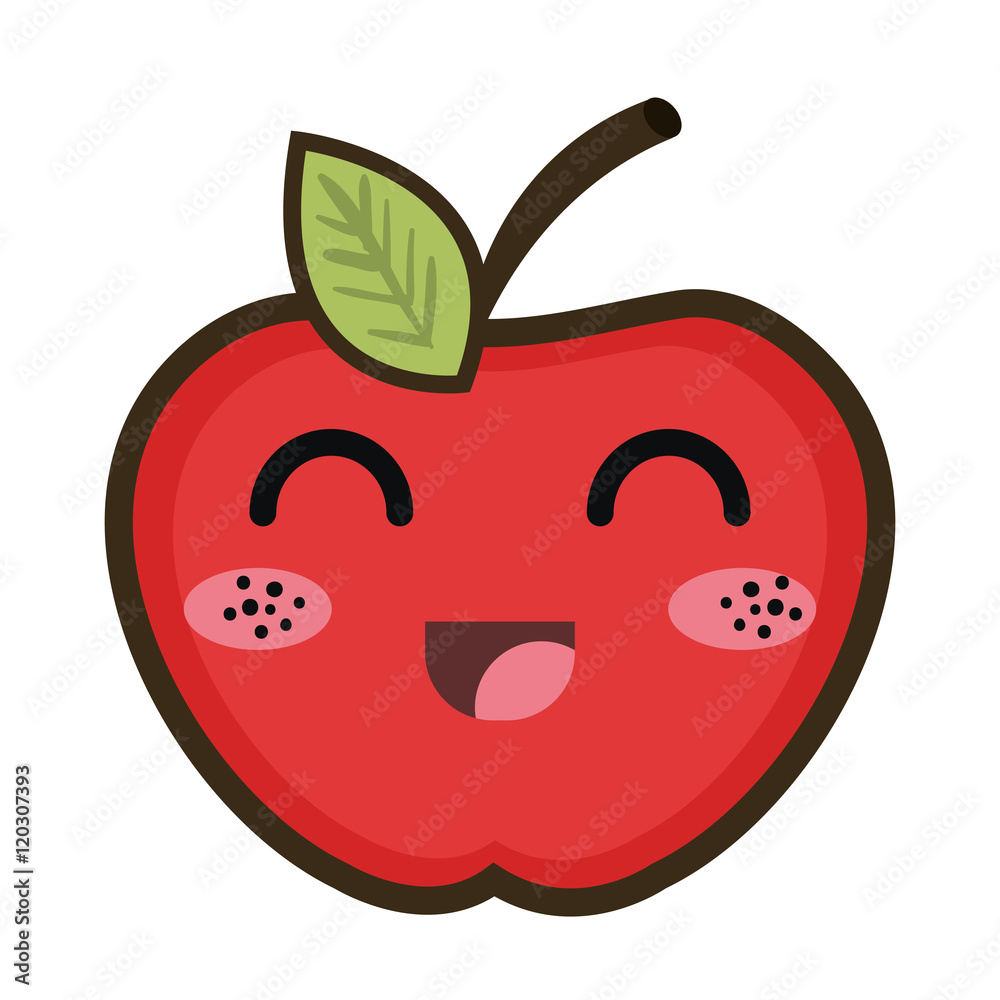 Cartoon Apples With Faces