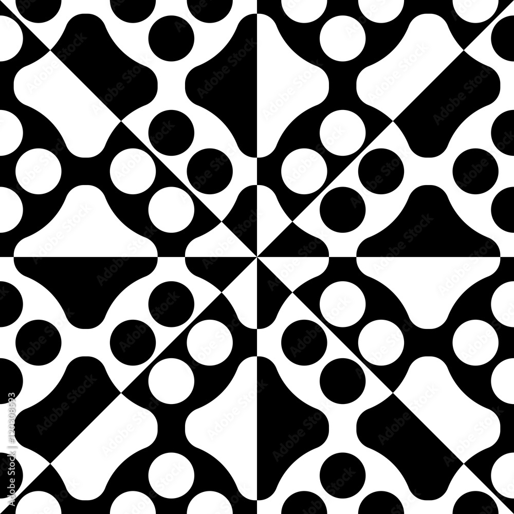 Seamless Square, Triangle and Circle Pattern Stock Vector | Adobe Stock