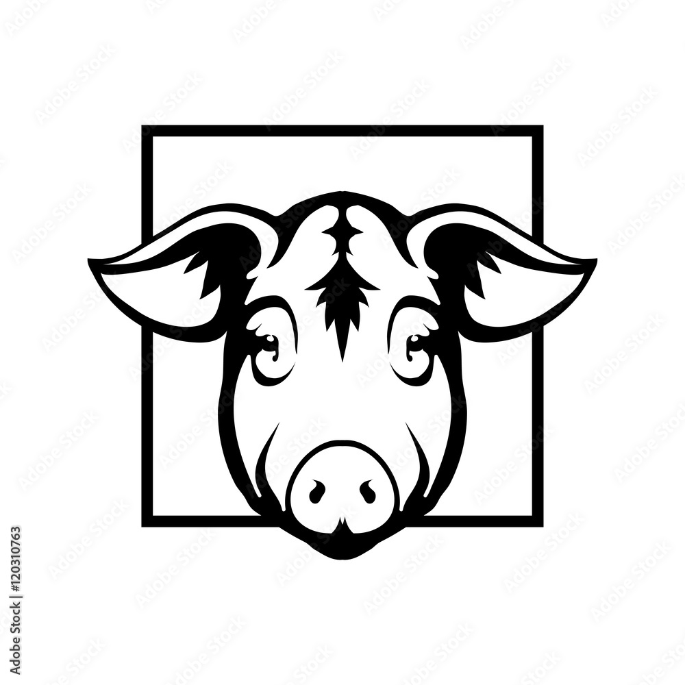 pig logo Stock Vector | Adobe Stock