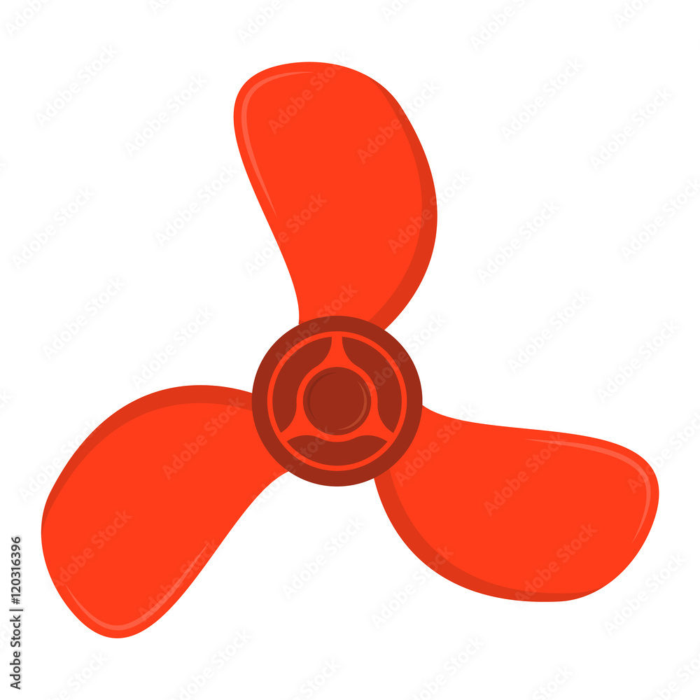 Turbine ship boat icon propeller fan rotation technology equipment. Fan ...