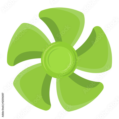 Turbine ship boat icon propeller fan rotation technology equipment. Fan ...